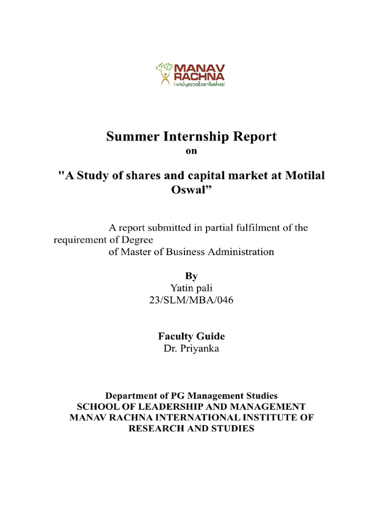 Sip Report | PDF