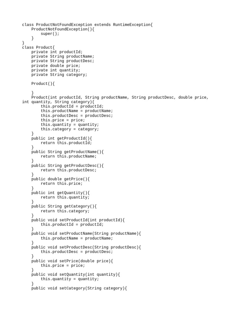 Product Admin Interface Class | PDF