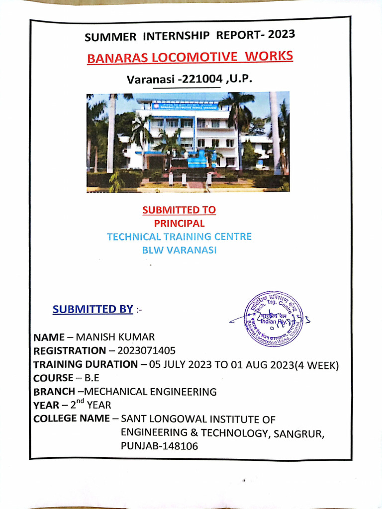 Manish Kumar BLW | PDF