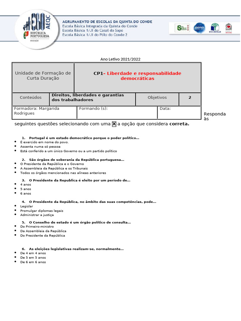 CP1 Ficha 1 DR2 | PDF