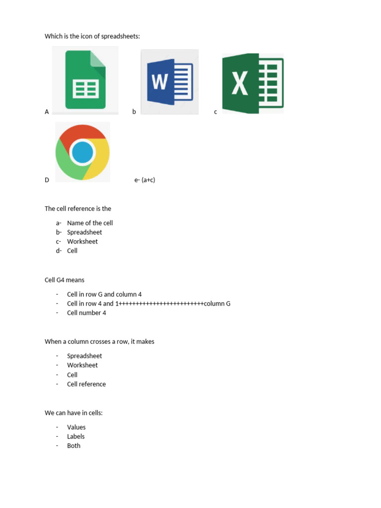 ICT - Excel | PDF
