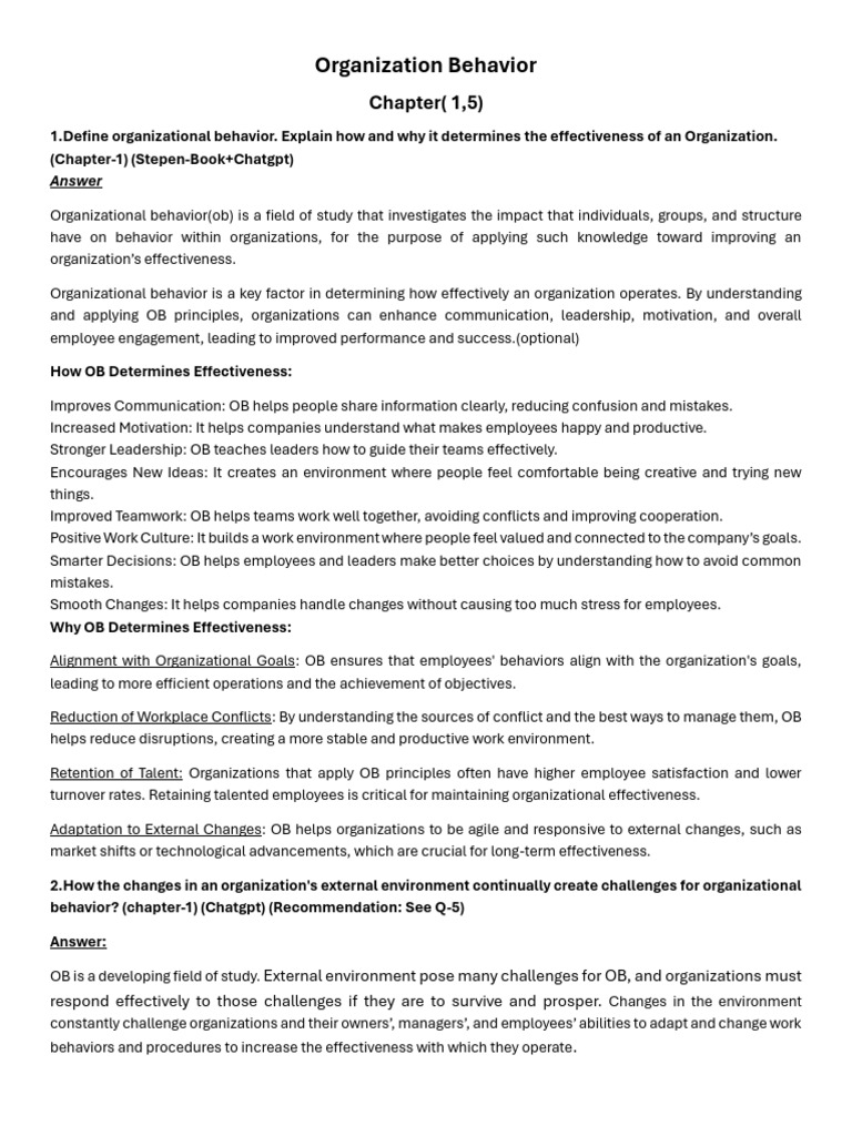 OB(chapter-1,5) | PDF