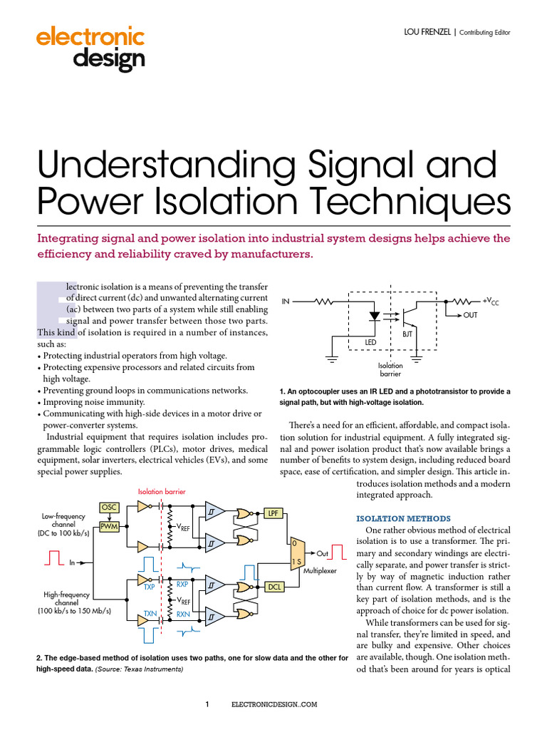 Electronicdesign 15378 Ti Isolation Pdflayout | PDF