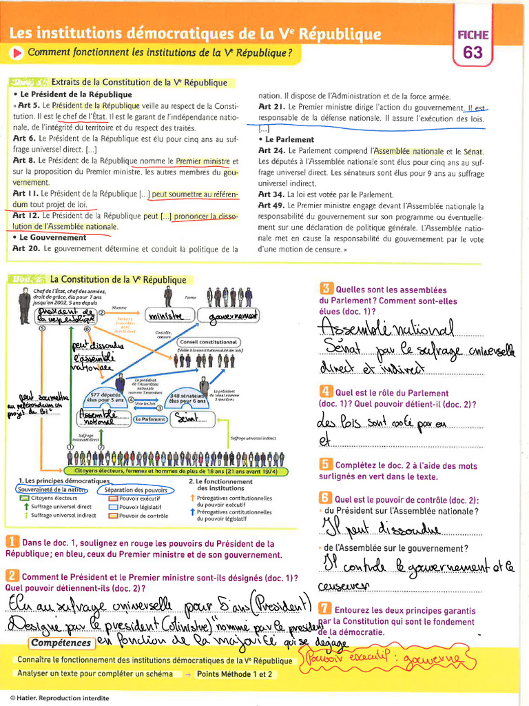 3e Fiche 63 Ve Rép | PDF