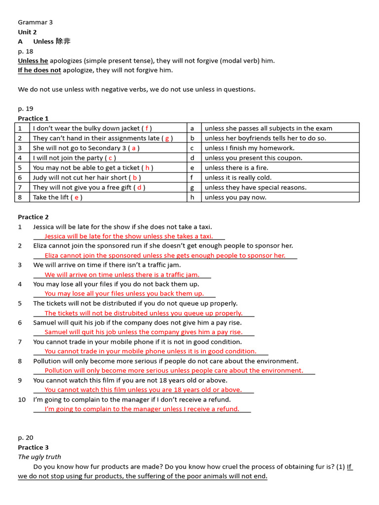 Grammar 3 Unit 2: Conditional Structures | PDF | Angelina Jolie
