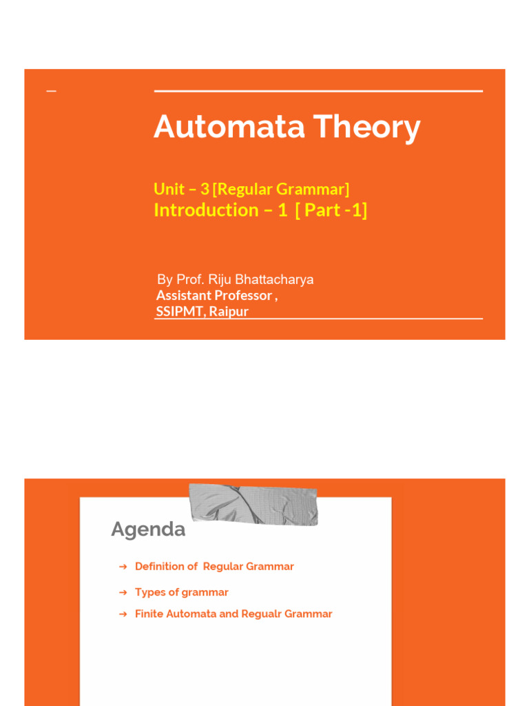 1 Introduction Regular Grammar Toc Part 1 Pdf Metalogic Language Arts And Discipline