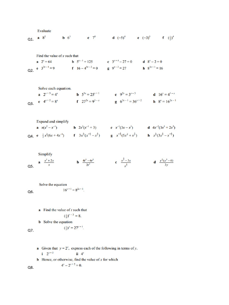 Indices activity | PDF
