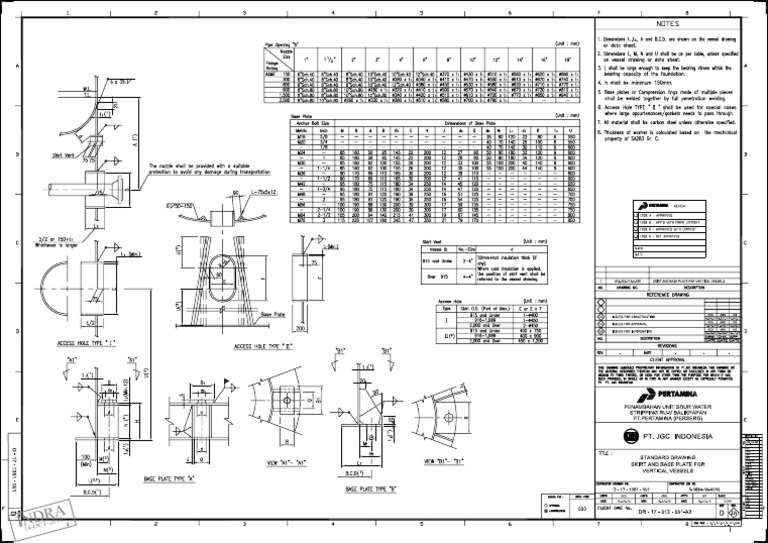 D-17-1351-001_2a_0010 Skirt and Base Plate for Vertical Vessels | PDF