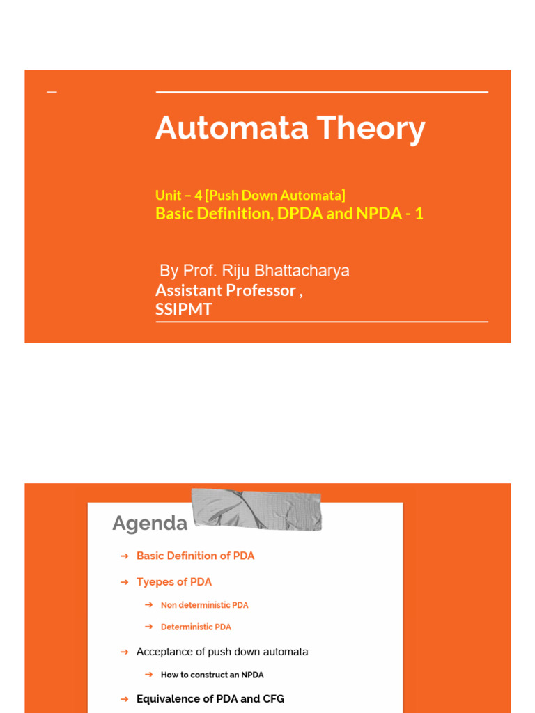 1-Push Down Automata-TOC-Part-1 | PDF