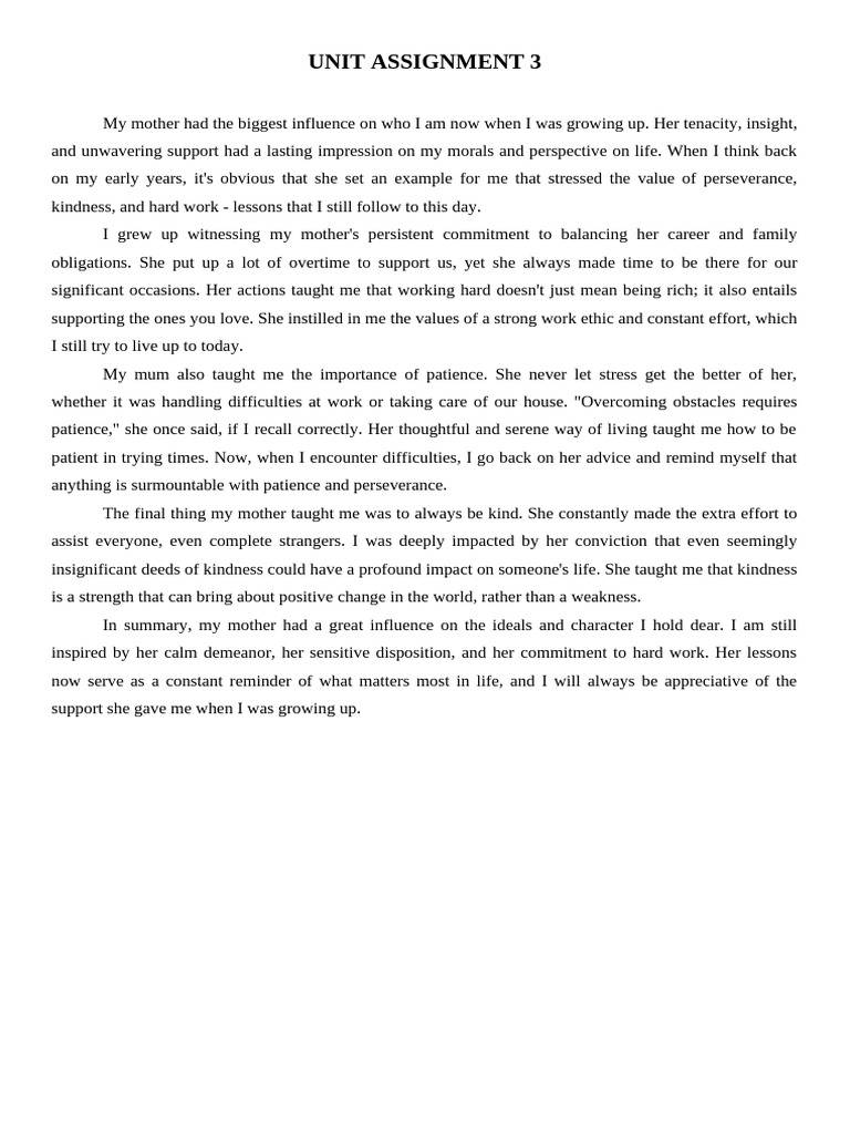 Unit Assignment 3 | PDF