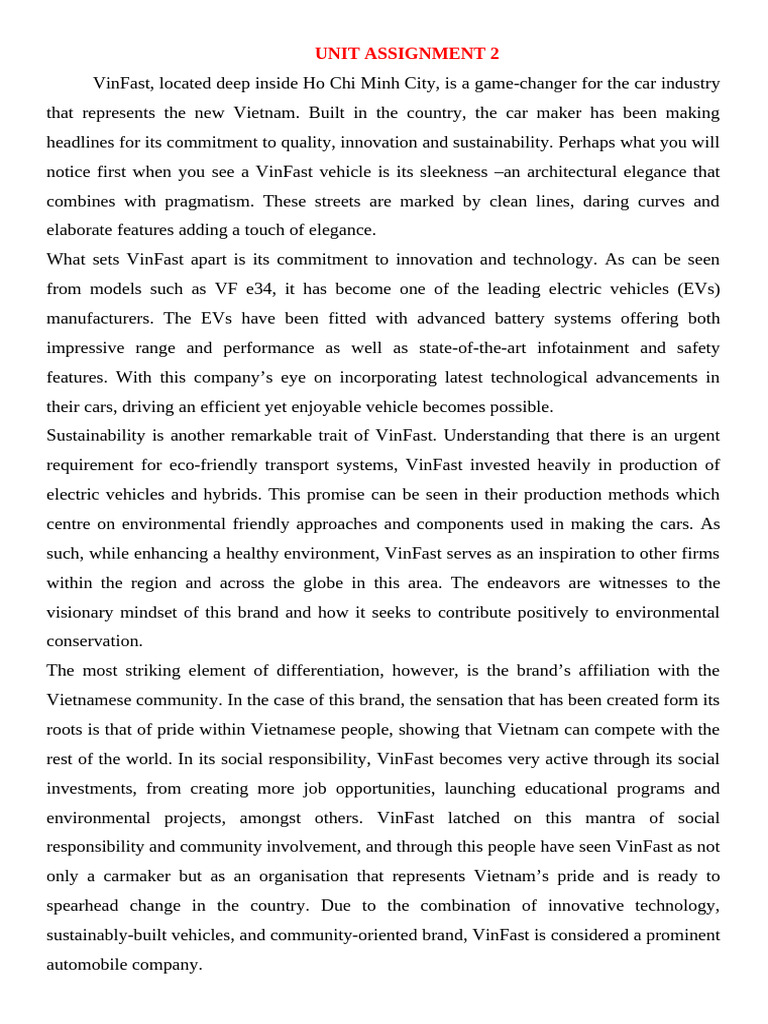 Unit Assignment 2 | PDF