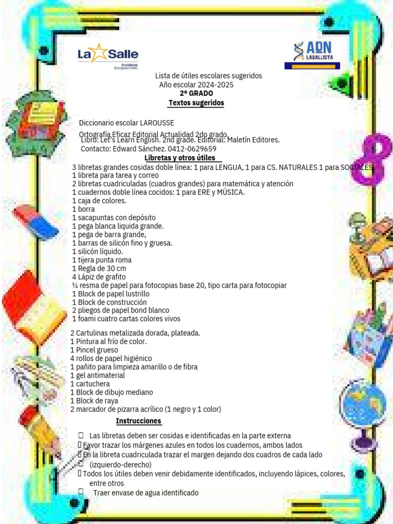 Útiles Escolares | PDF