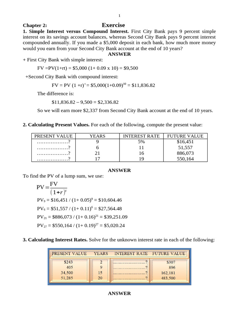 Chapter 2 time value of money | PDF
