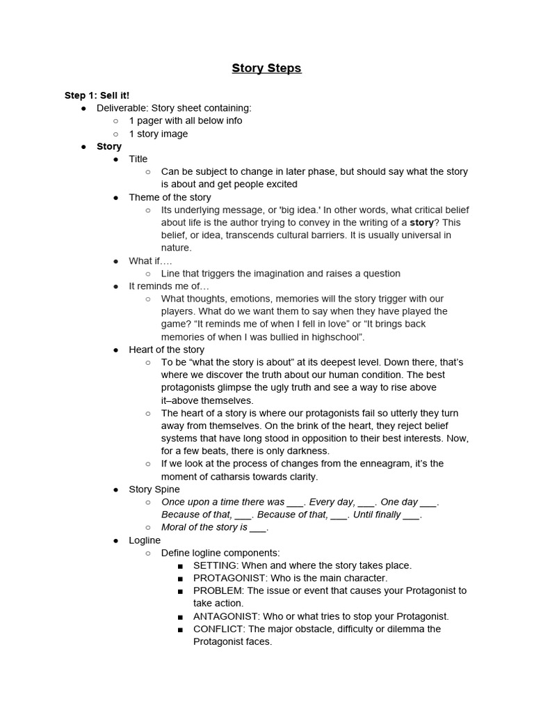 Steps To Create Stories | PDF