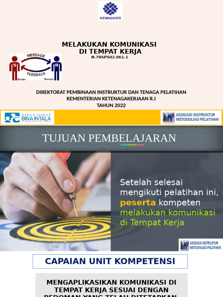 Melakukan Komunikasi Di Tempat Kerja UK.061 - AIMP | PDF