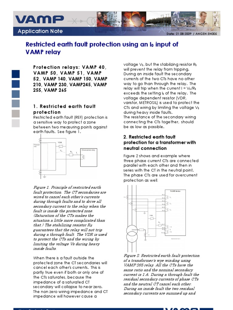 ANGEN - En005 Restricted Earth Fault Protection Using An I0 Input of A ...