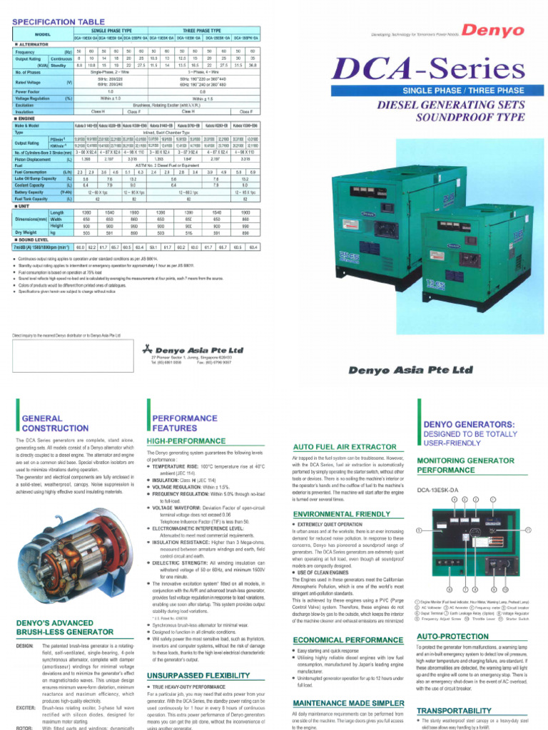 DCA DA Series Brochure | PDF