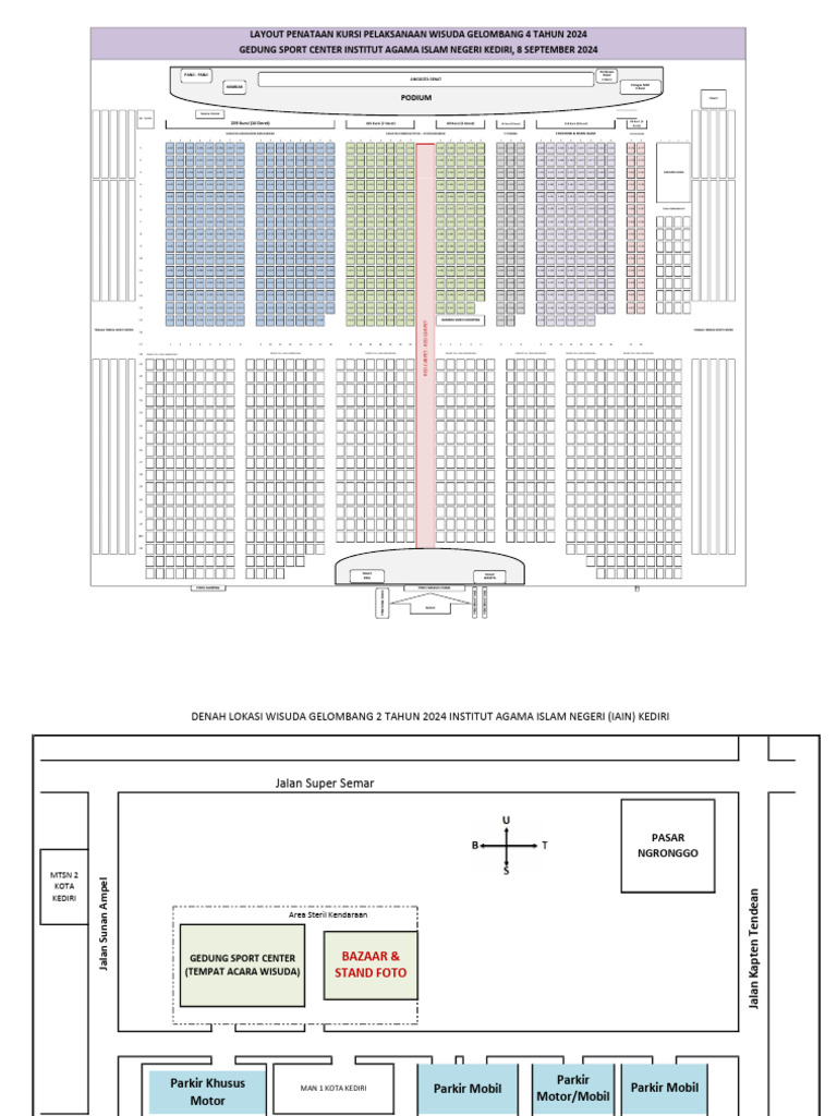 Denah Layout Penataan Kursi Dan Pemanggilan Peserta Wisuda Gelombang 4 ...