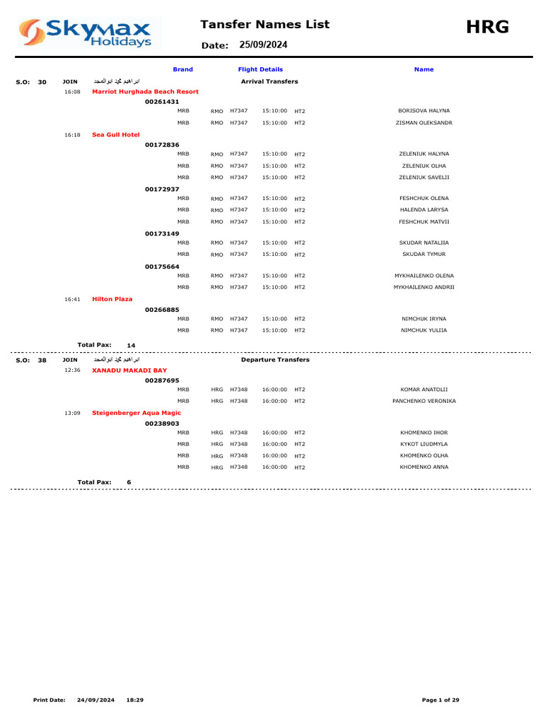 ARR & DEP NAMES 25.09.2024 | PDF
