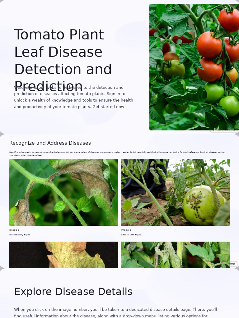 Tomato Plant Leaf Disease Detection and Prediction | PDF