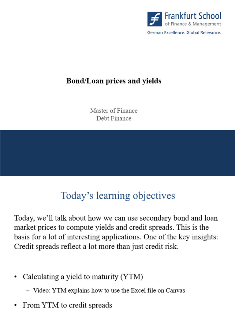 5 - Bond Loan Yields | PDF