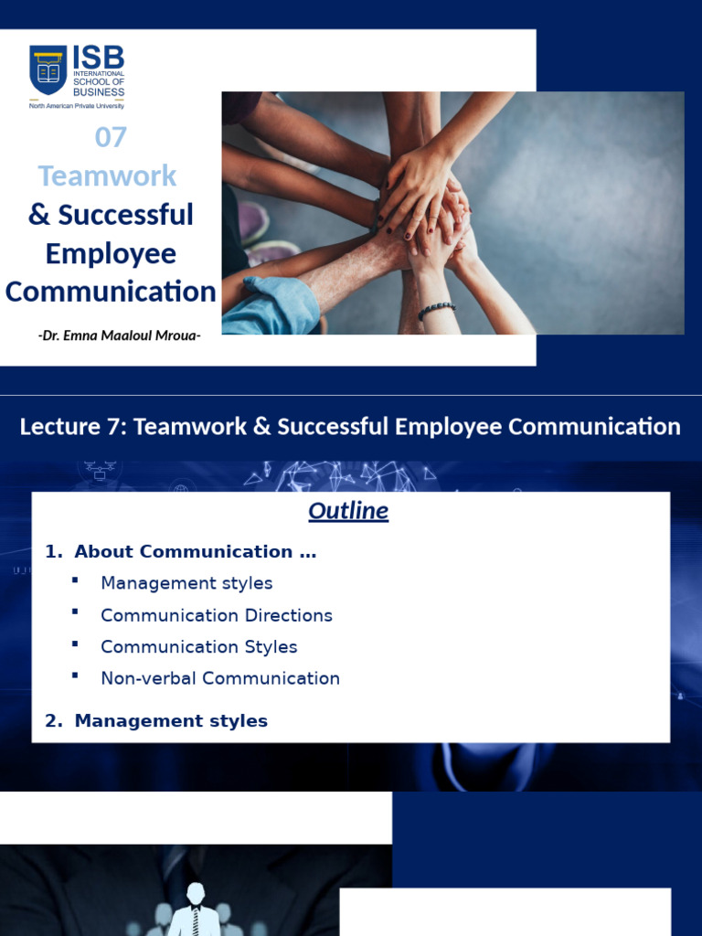 HRM - Chapter 7 - Teamwork & Successful Employee Communication | PDF