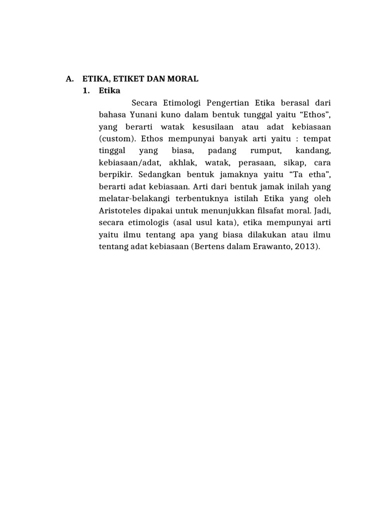 Etika Dan Etiket | PDF