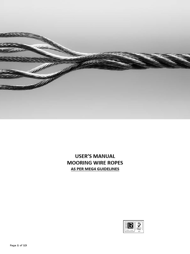 User's Manual Wire Ropes | PDF