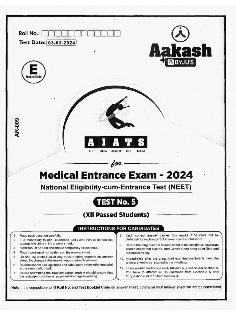 Aiats 5 RM Code e QP | PDF