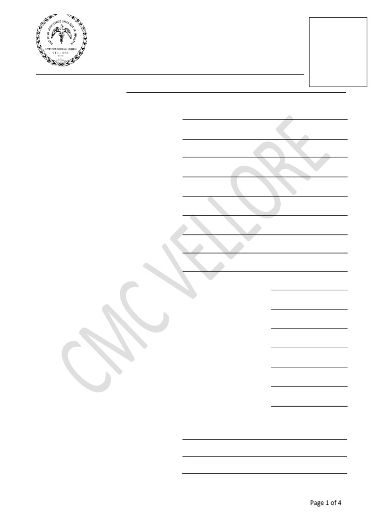 Application Form for CMC Vellore | PDF | Justice | Crime & Violence