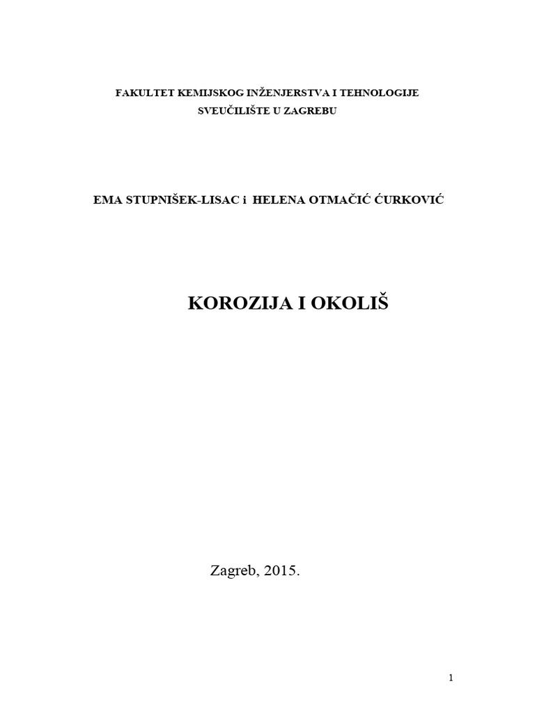 KOROZIJA I OKOLIS Nova Skripta 2015 | PDF