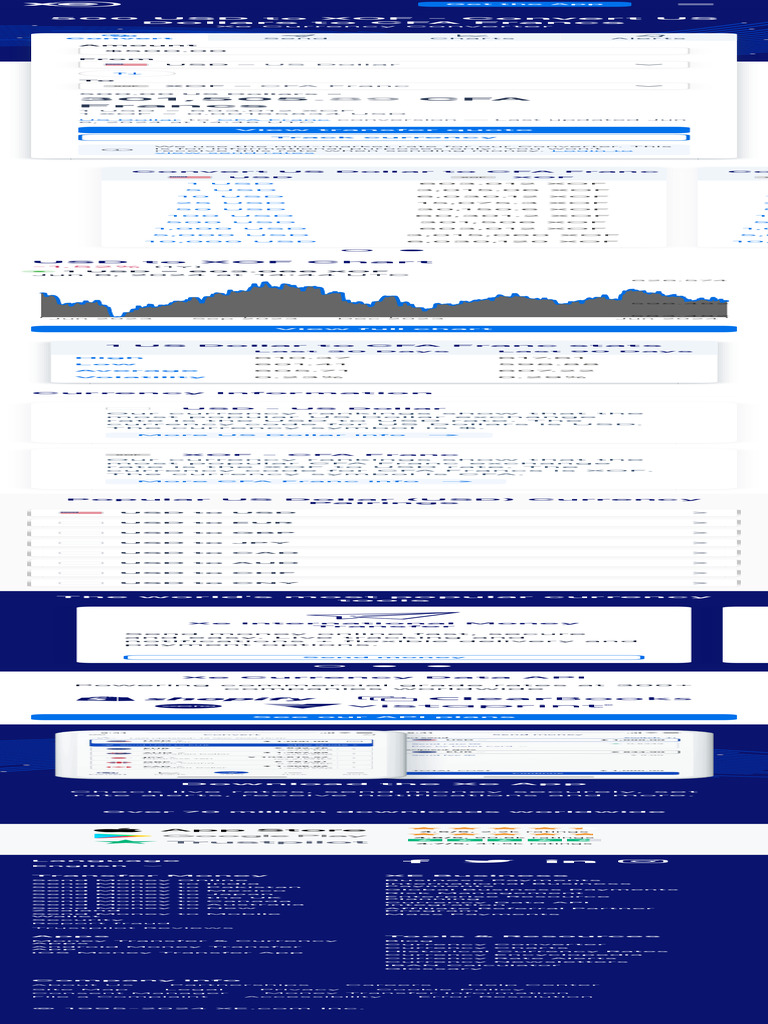 500 USD To XOF - US Dollars To CFA Francs Exchange Rate | PDF