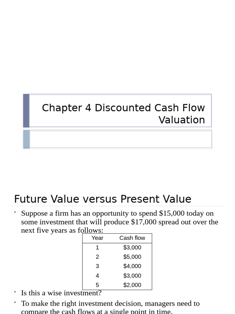 Chapter 4 Discounted Cash Flow Valuation | PDF