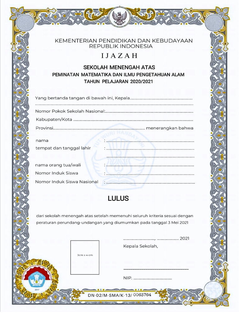Ijazah Blanko | PDF