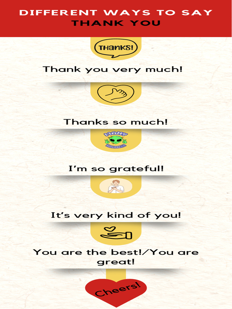Different Ways To Say Thank You | PDF | Self-Improvement | Wellness