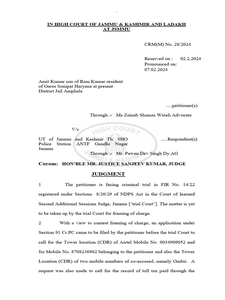 Section 91 CR.P.C Judgment | PDF