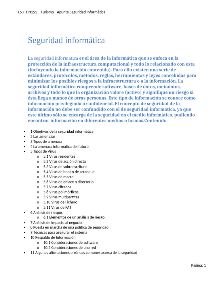 Seguridad Informatica | PDF