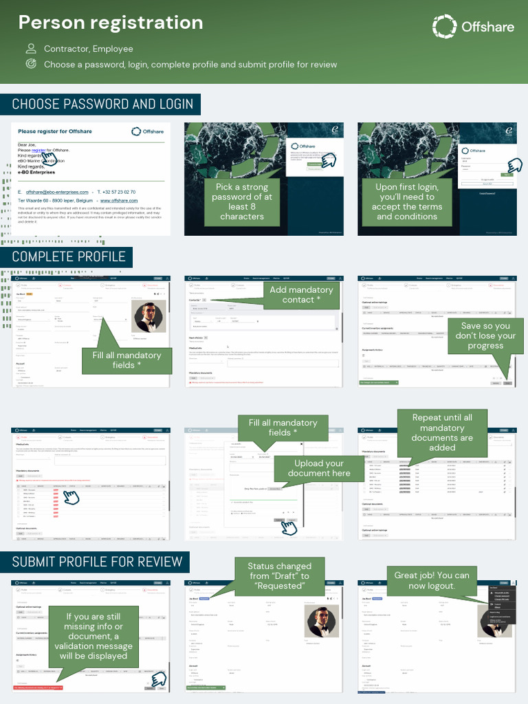 Onepager - Person Registration | PDF