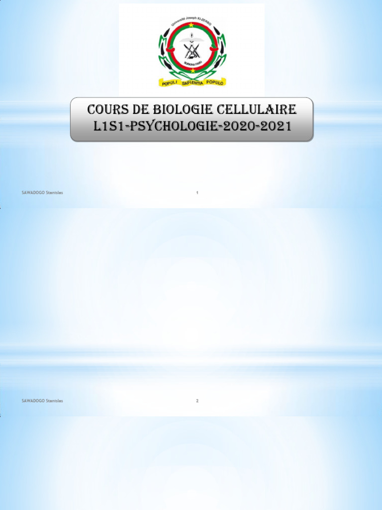 Biologie Cellulaire | PDF