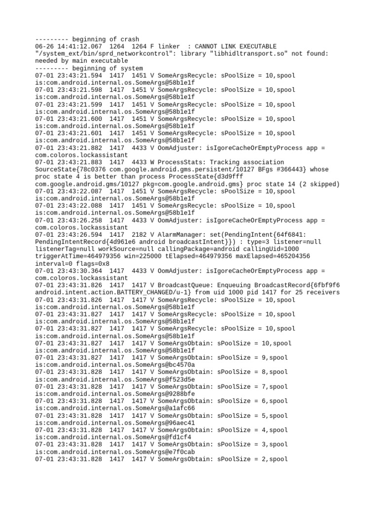 Standby Android Log 2024 0702 005318 | PDF