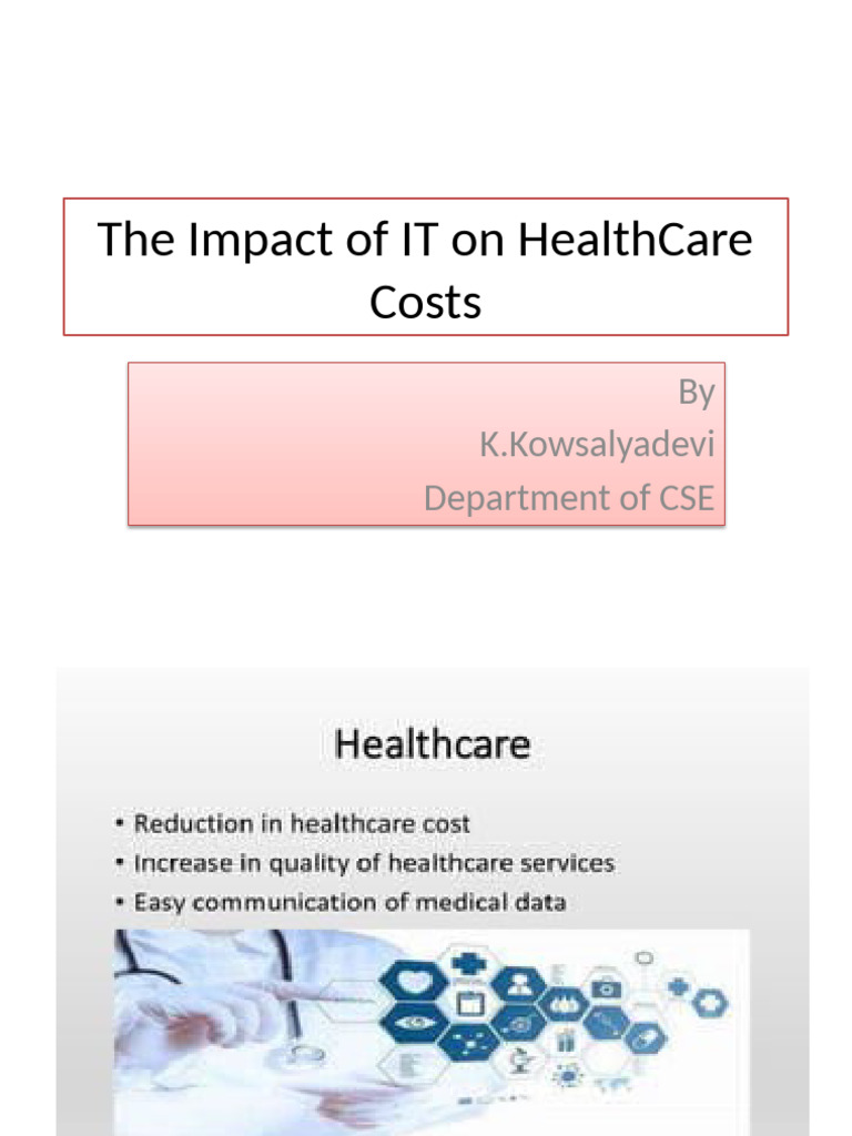 impact of it on health cost | PDF