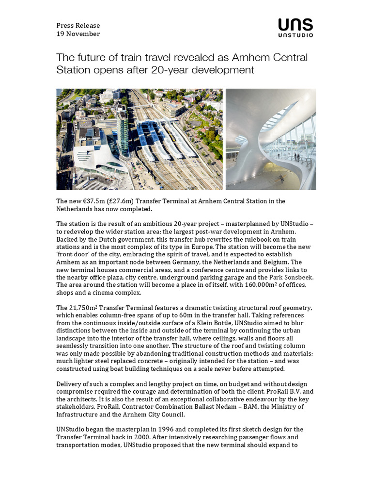 UNStudio Arnhem PRESS | PDF