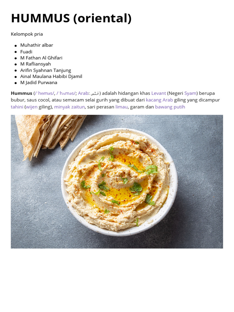HUMMUS | PDF
