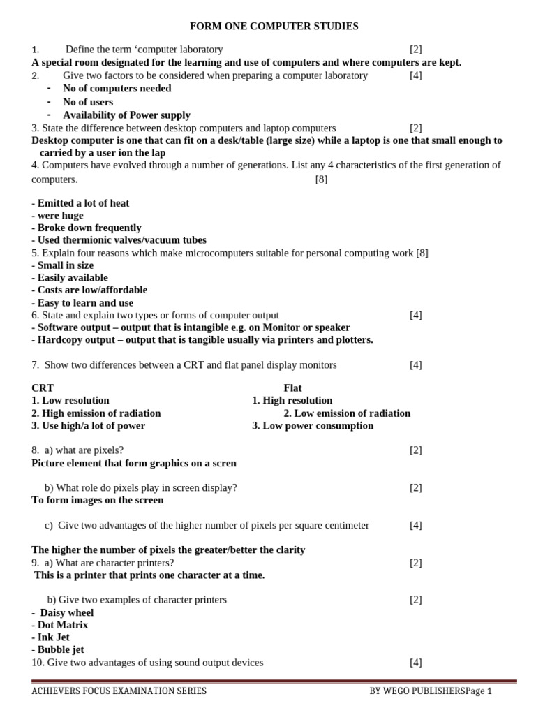 F1 Computer MS | PDF