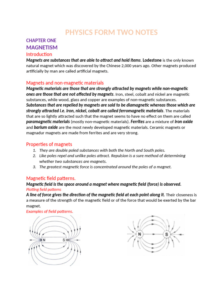 Physics Form 2 Notes | PDF