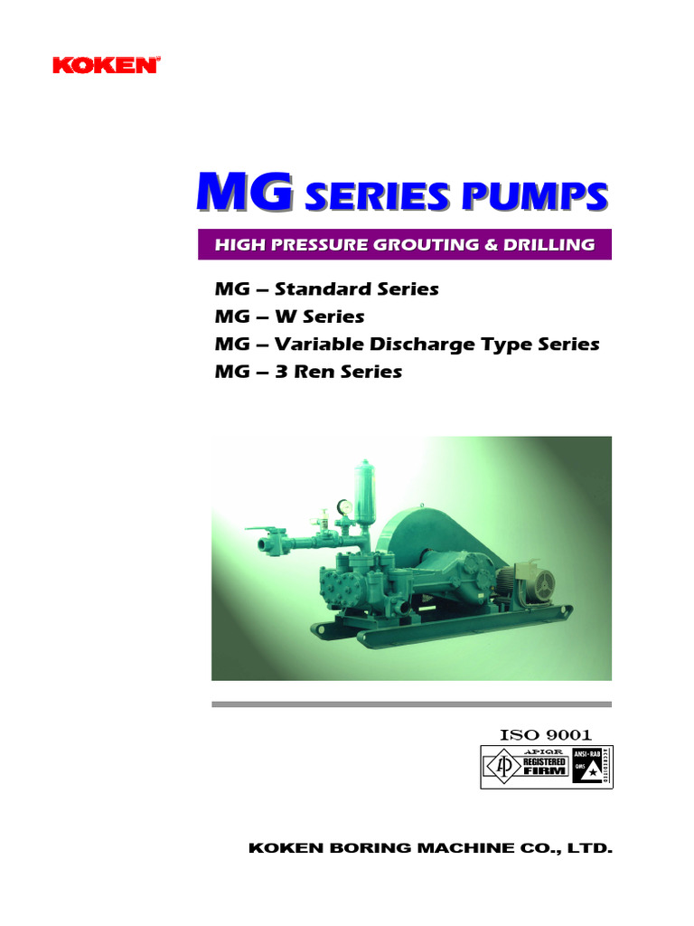 MG Series Eng | PDF | Pump | Valve