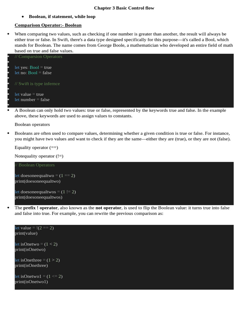 Chapter 3 Basic Control Flow | PDF