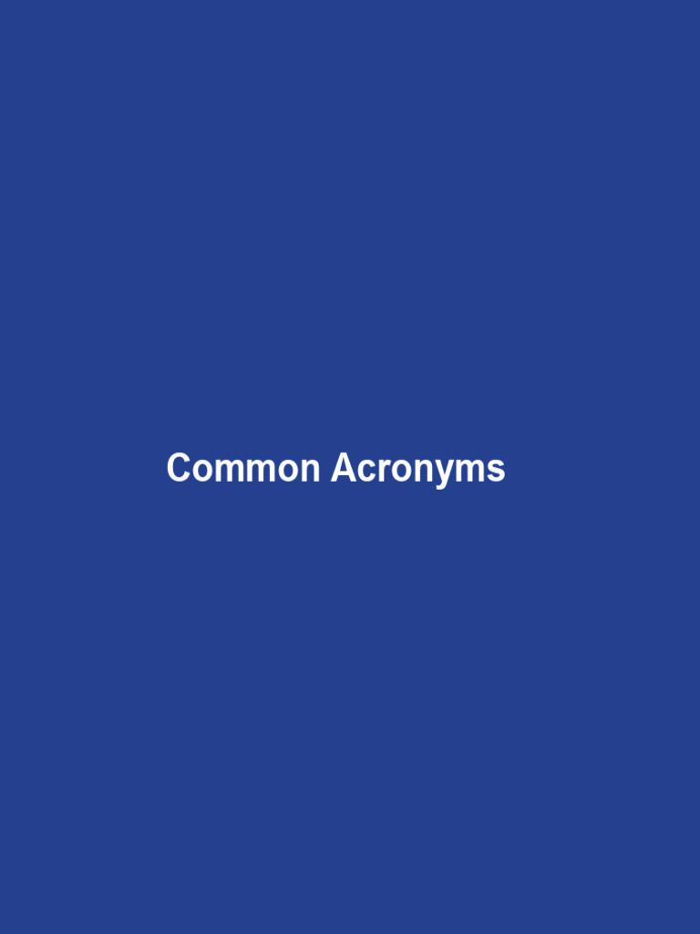 Acronyms | PDF