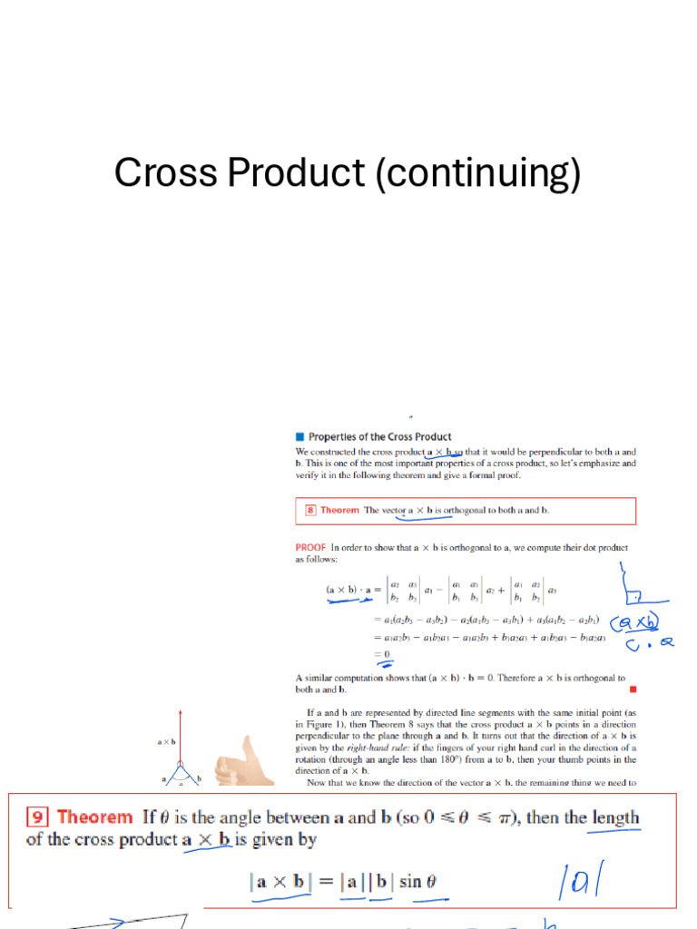 Cross Product-Continuing | PDF