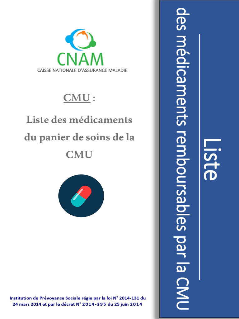 A5-Liste Des Medicaments Cmu Avec References Commerciales | PDF